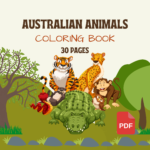 Australian Animals Printable Coloring Book for Kids in PDF