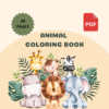 30+ Printable Wild Animals Coloring Book for Kids in PDF